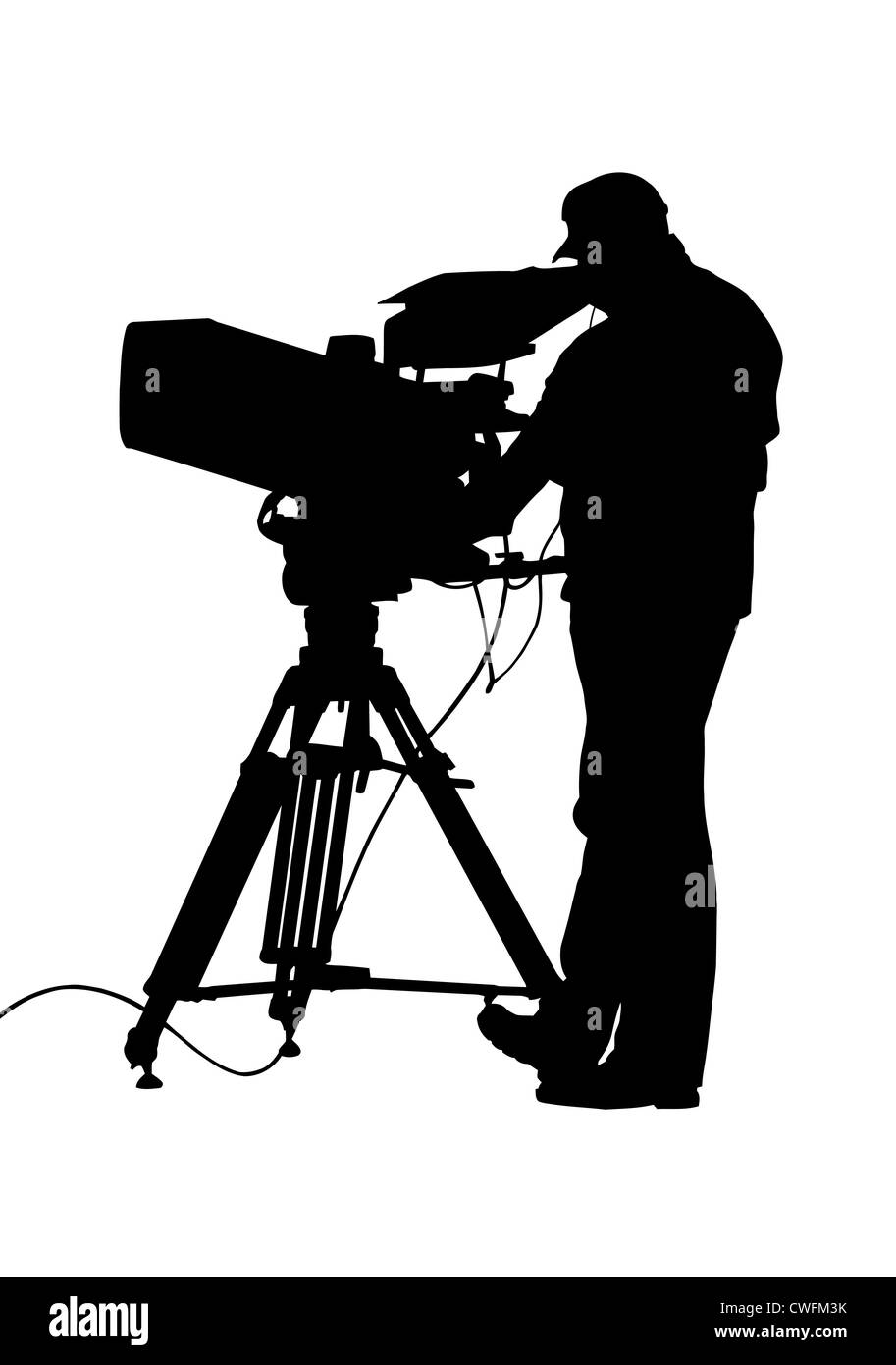 Outdoor cameraman tv live Cut Out Stock Images & Pictures - Alamy