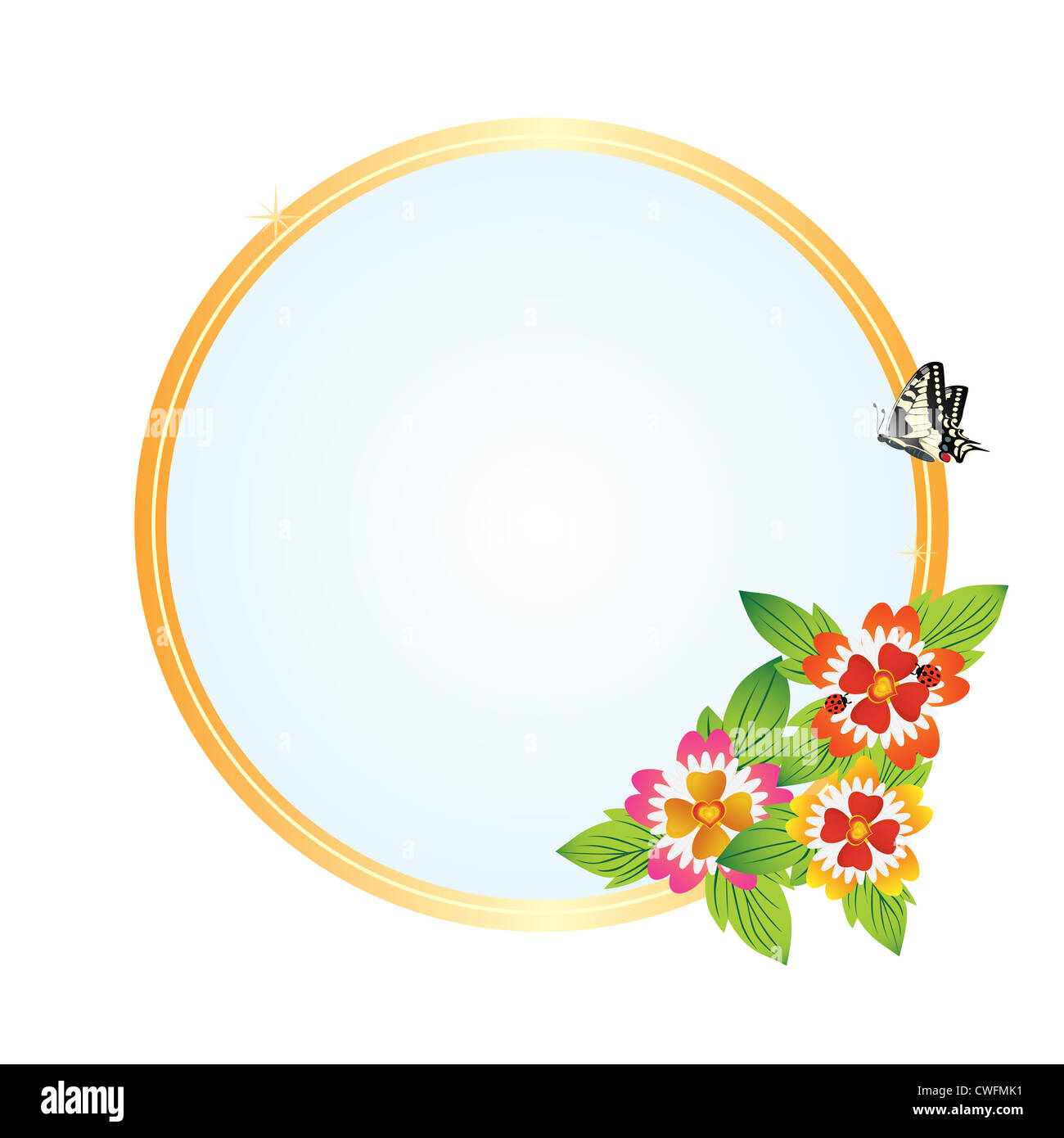 Frame with flowers Stock Photo - Alamy