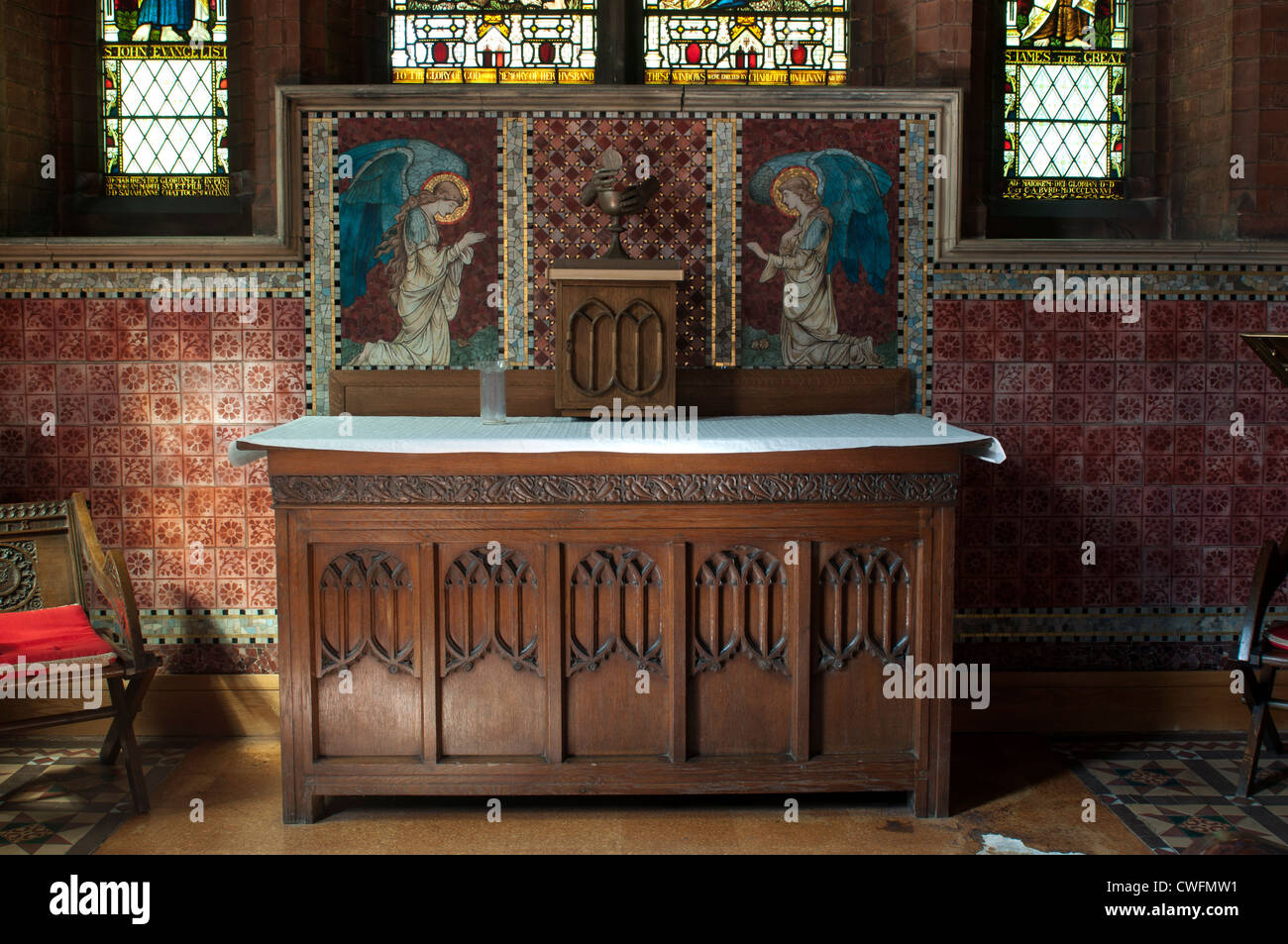 The altar and reredos, St. James the Great Church, Shirley, West ...