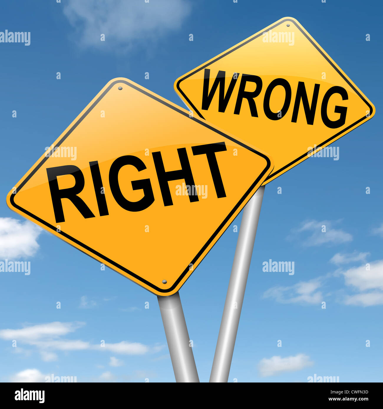 Right or wrong concept Stock Photo - Alamy