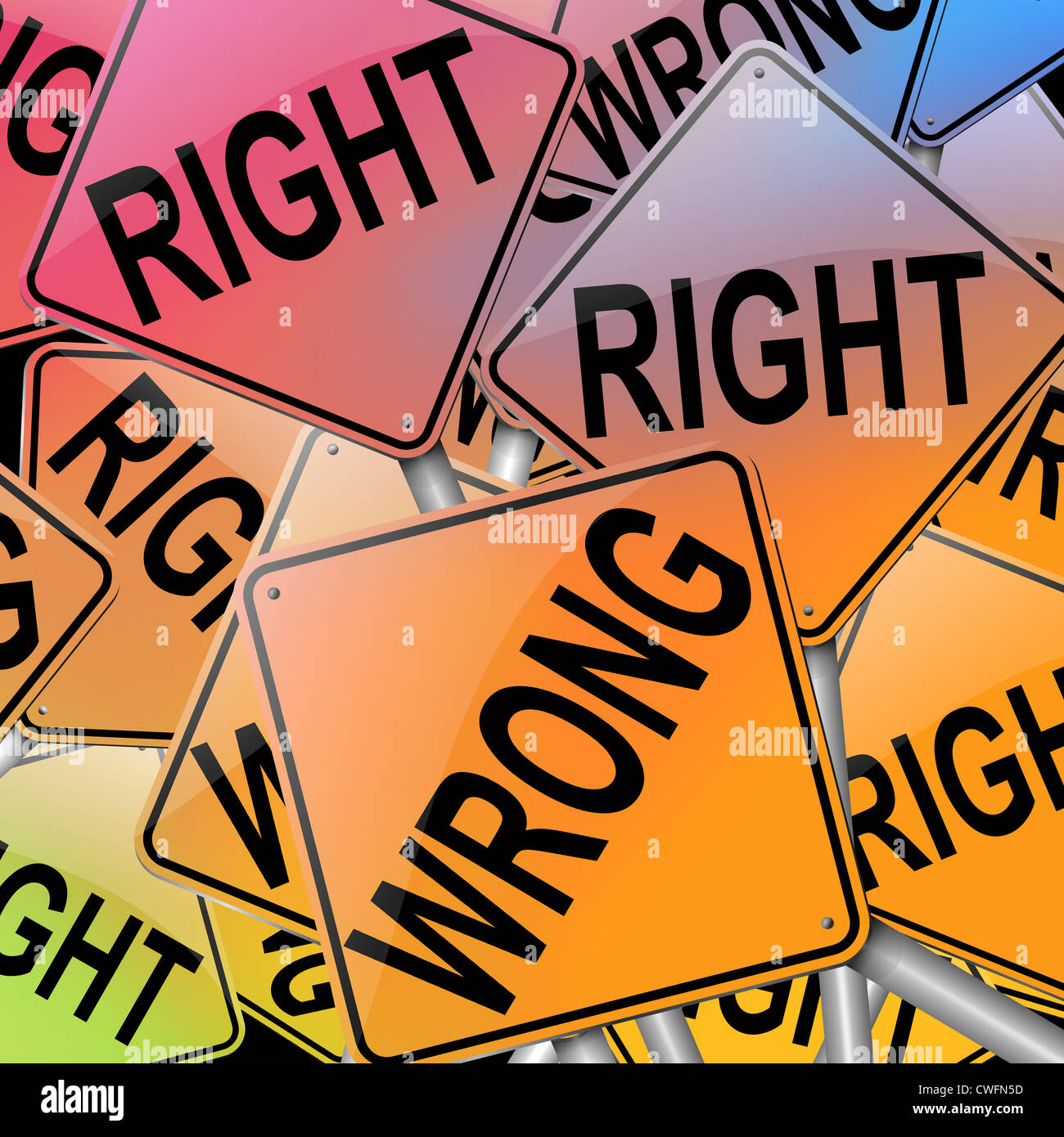 Right or wrong concept Stock Photo - Alamy