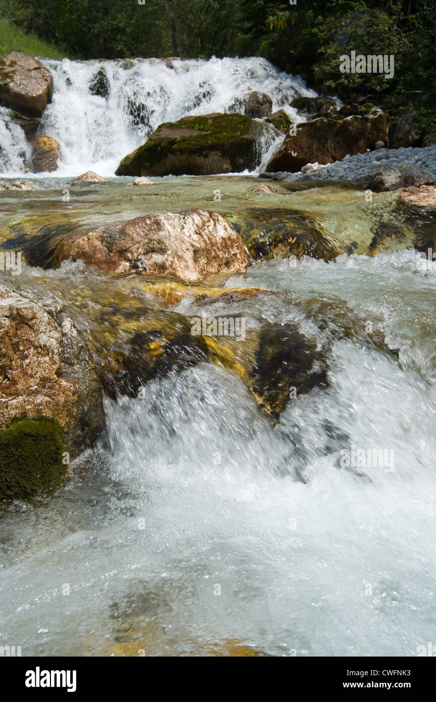 Kobarid, Rushing rapids in the Triglav National Park Stock Photo - Alamy