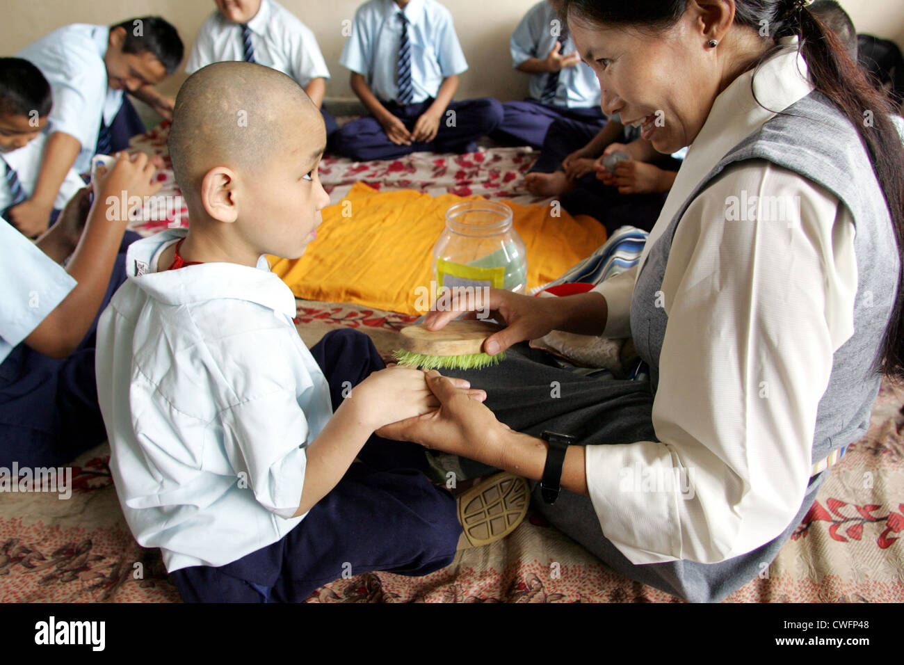 Mentally handicapped child in classroom hi-res stock photography and ...