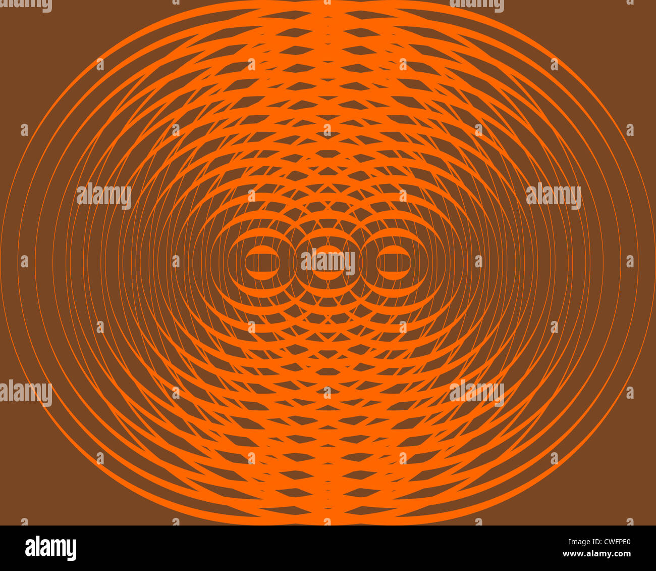 Few orange circles turning on brown background Stock Photo - Alamy