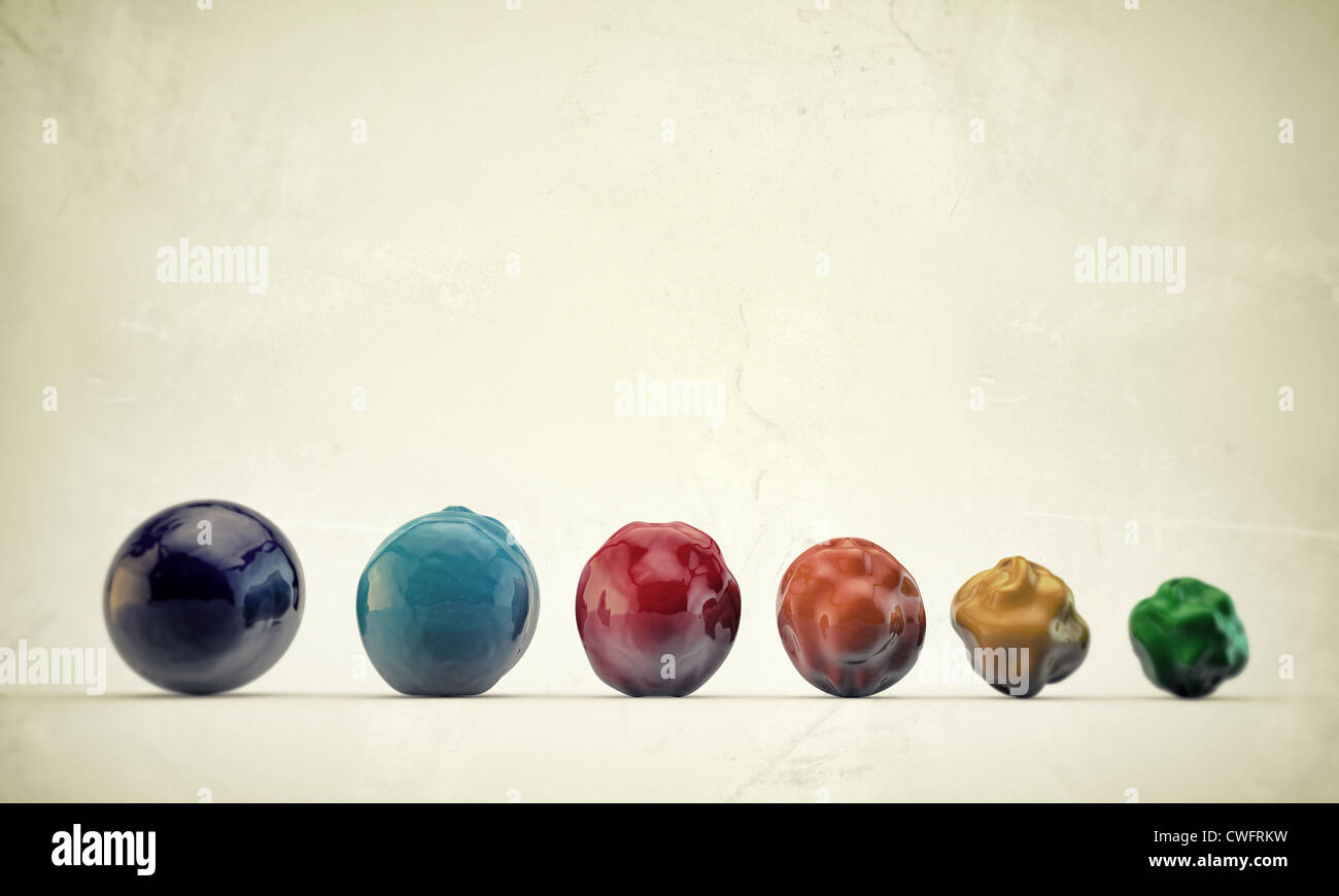 deformed gum-balls in old grunge photo Stock Photo - Alamy