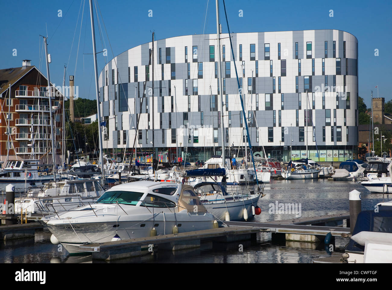 Boats marina University Campus Suffolk waterfront Wet Dock Suffolk ...