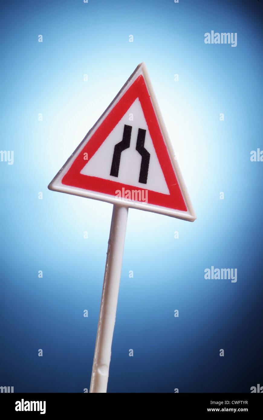 Narrowed carriageway hi-res stock photography and images - Alamy