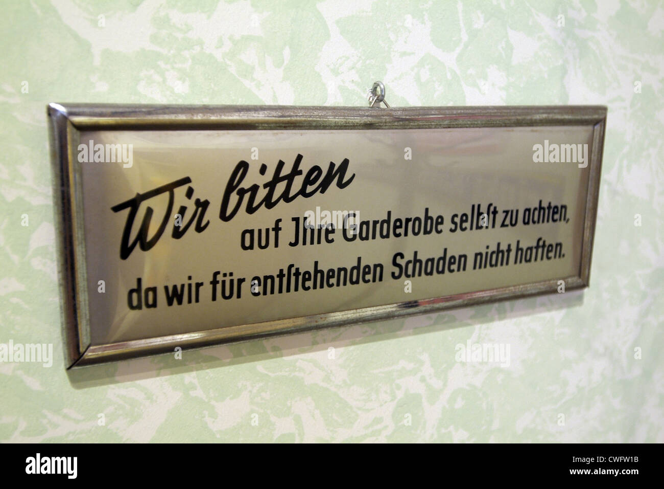 Hamburg sign for wardrobe Stock Photo - Alamy