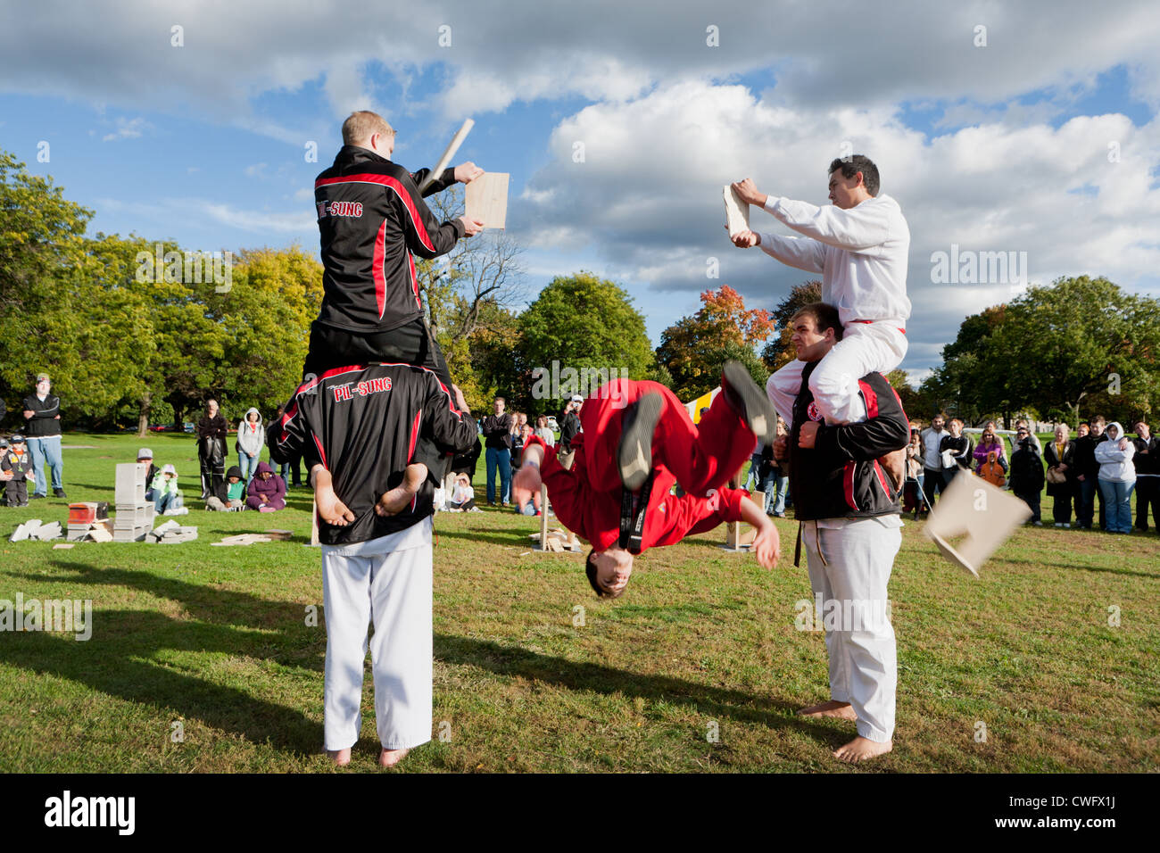 Tae Kwan Do demonstration in Albany, New York Stock Photo - Alamy