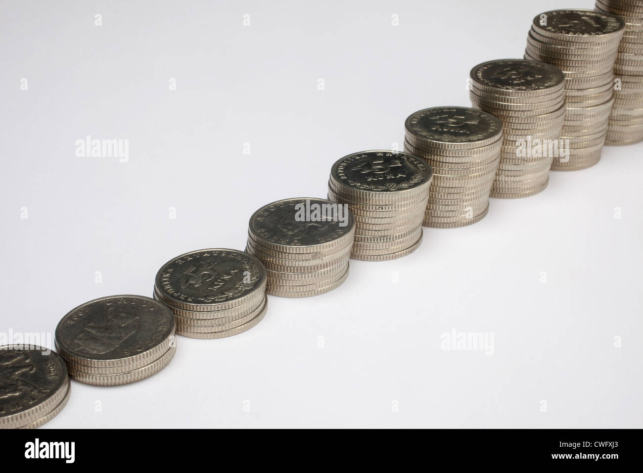 Stacks of money coins Stock Photo - Alamy