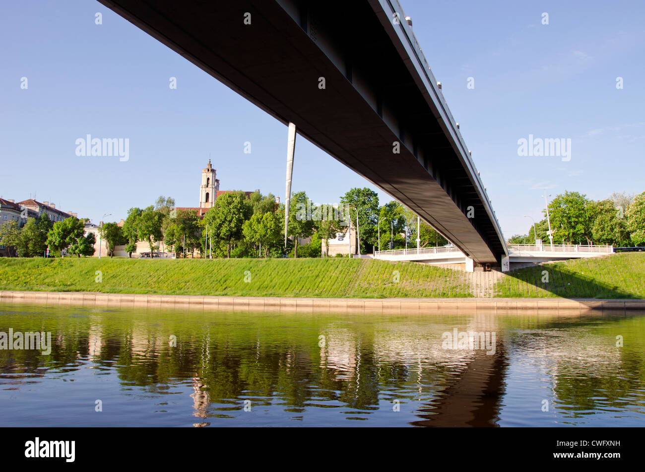 new Neris bridge in Lithuanian capital Vilnius Stock Photo - Alamy
