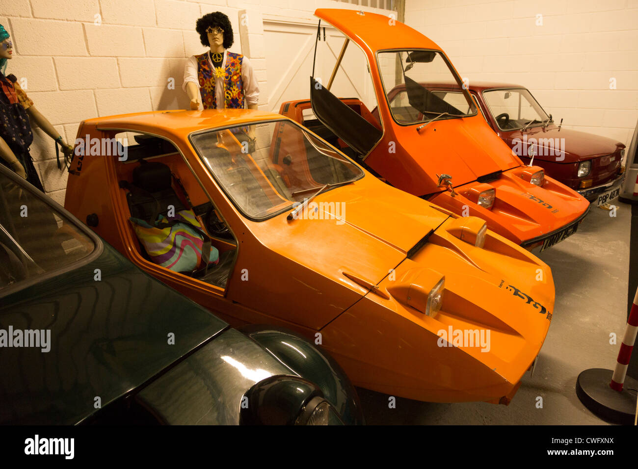 The Bubblecar Museum, Langrick, Boston, Lincolnshire. UK. Bond bug 700e ...