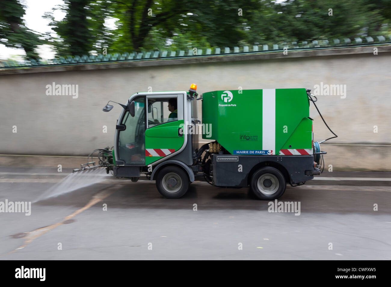 Street Cleaning, Paris Stock Photo - Alamy