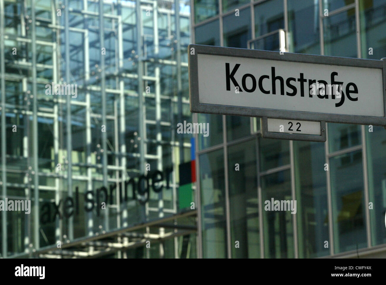 Berlin street sign shows the Kochstrasse Stock Photo - Alamy
