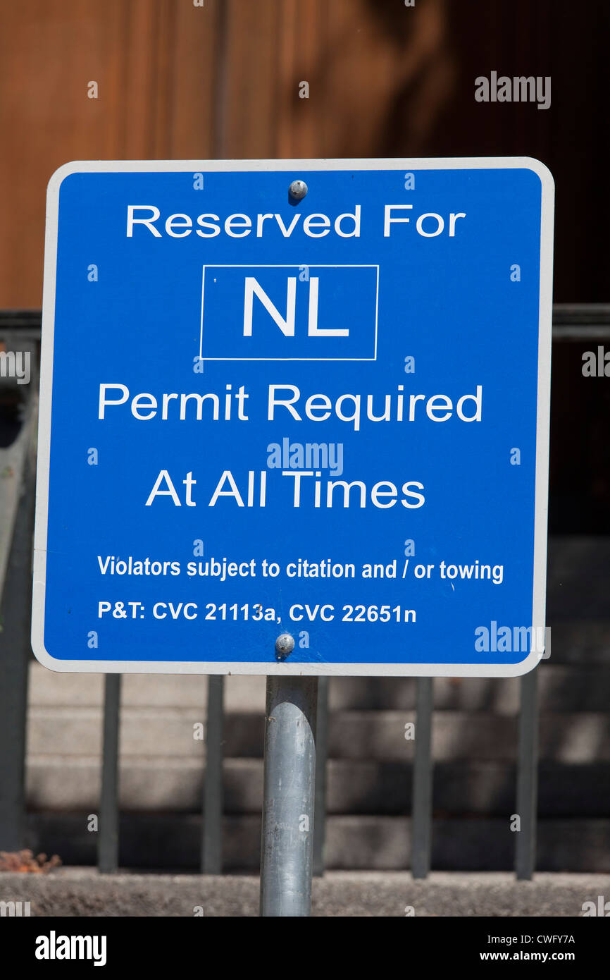 Nobel Laureate Parking, UC Berkeley Campus, Berkeley, CA Stock Photo ...