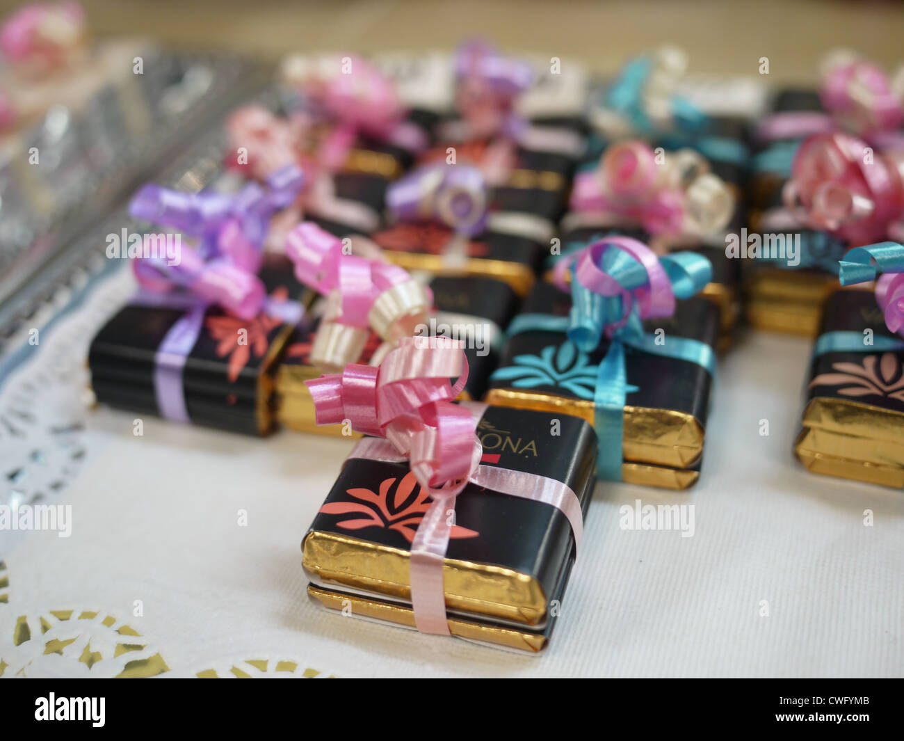 mini dark chocolate Stock Photo - Alamy