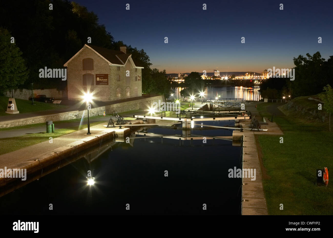 Ottawa - The locks of the Rideau Canal at Parliament Hill in the ...