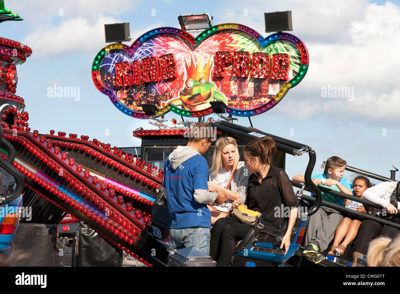 Fairground rides at Whitby Regatta Stock Photo - Alamy