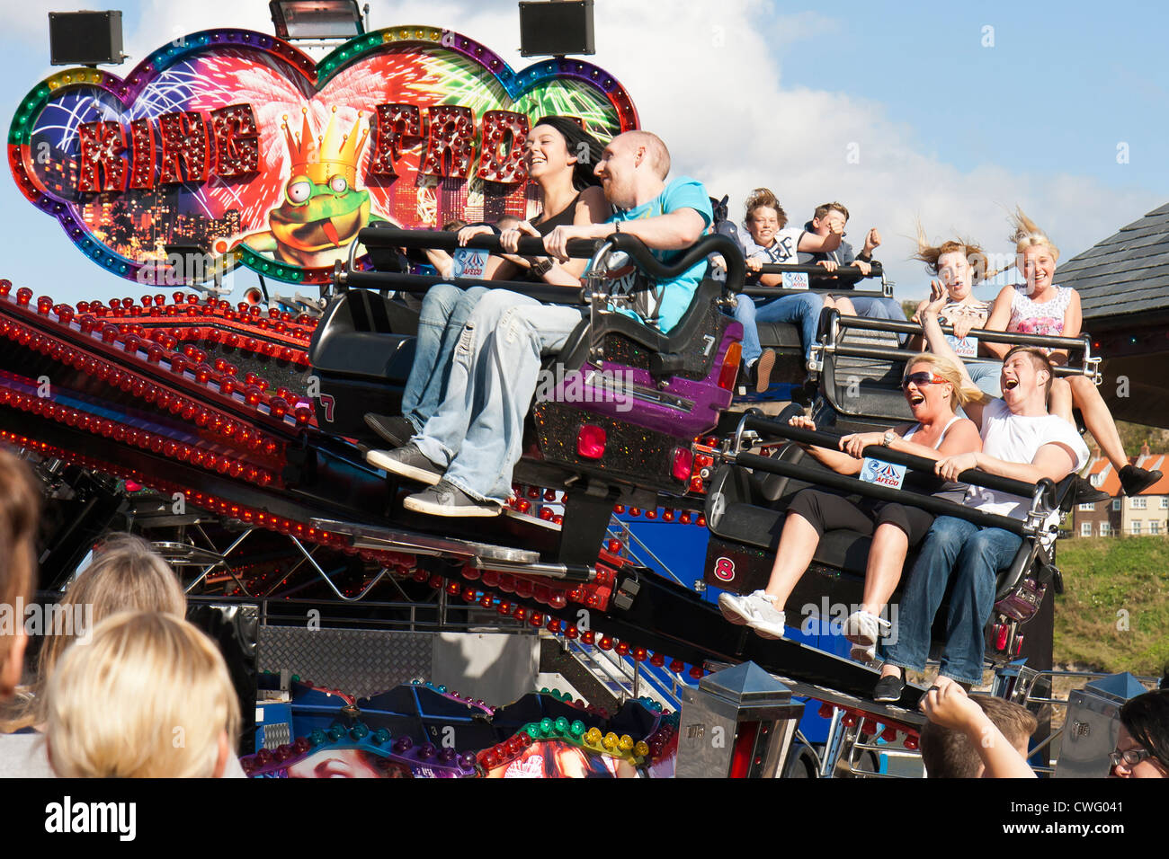 Fairground rides at Whitby Regatta Stock Photo - Alamy
