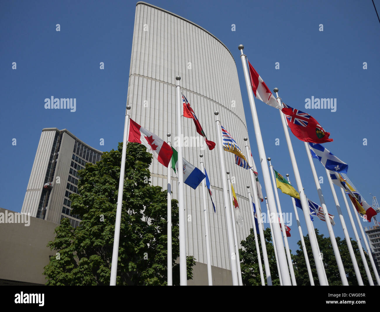 city hall toronto flags Stock Photo - Alamy
