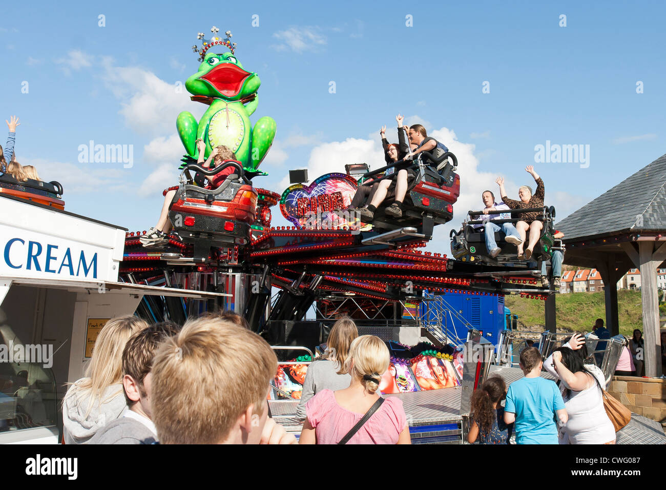 Fairground rides at Whitby Regatta Stock Photo - Alamy