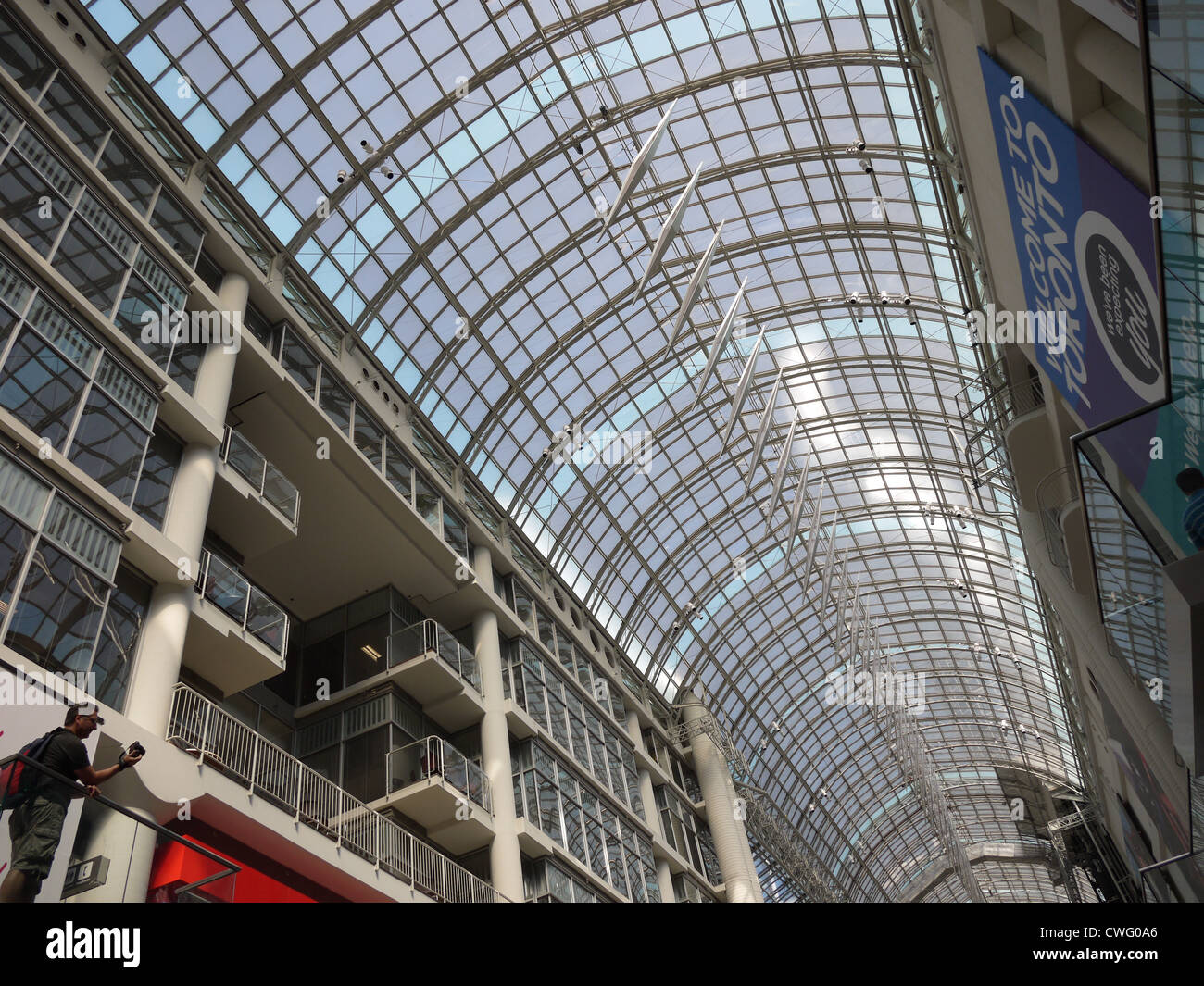 toronto eaton centre glass ceiling natural light Stock Photo - Alamy