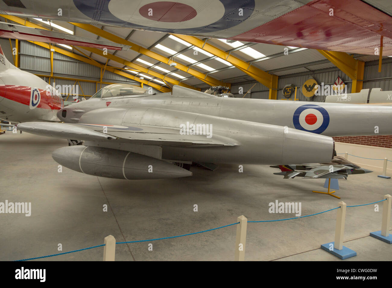 Newark Air Museum, Nottinghamshire, UK. Gloster Meteor FR.9 (Mod) VZ608 ...