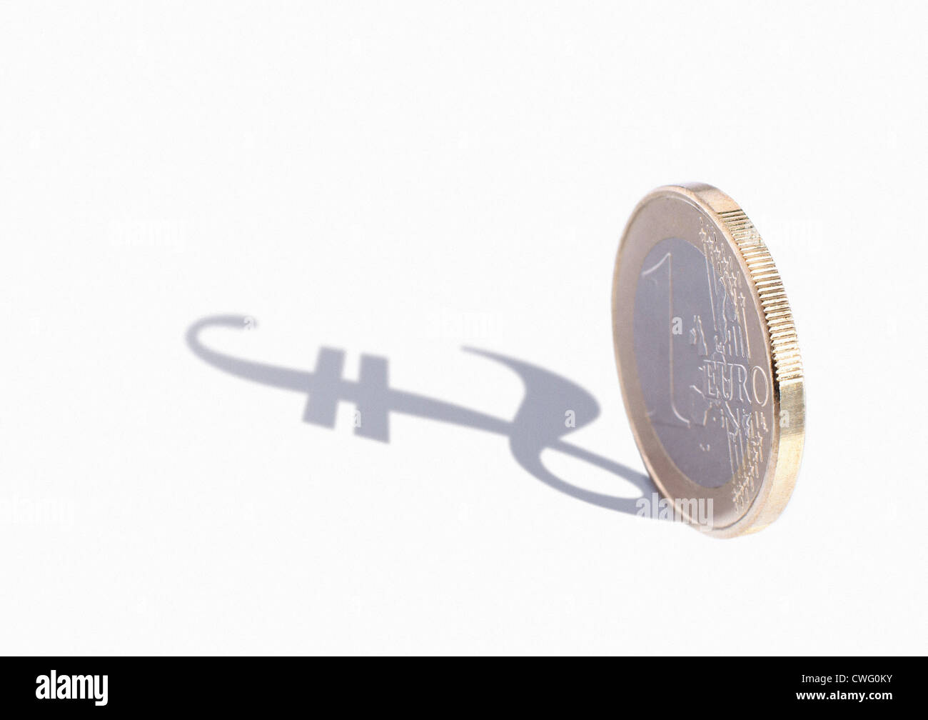 Euro coin casting shadow symbol hi-res stock photography and images - Alamy