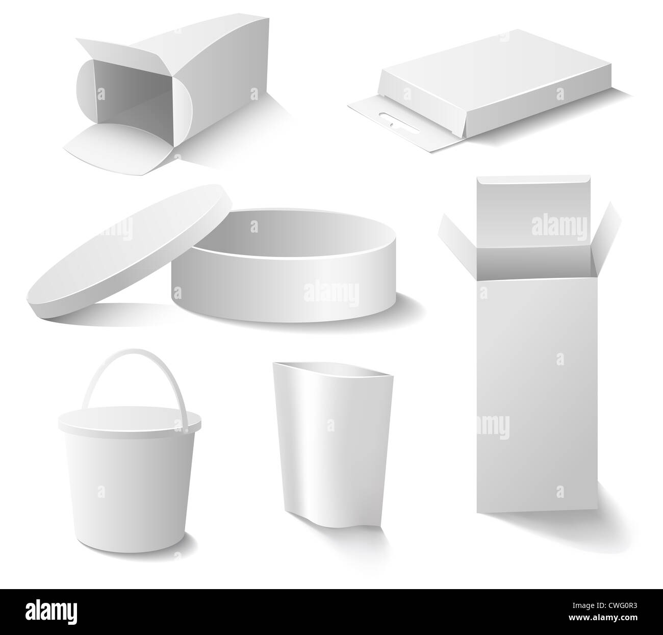 Inside warehouse boxes Cut Out Stock Images & Pictures - Alamy