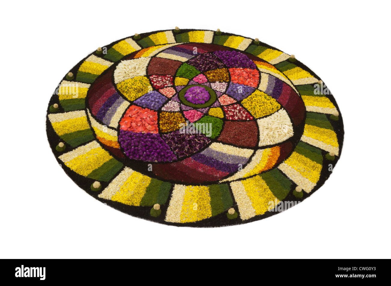 Floral decorations - pookalam, during Onam festival in kerala Stock ...