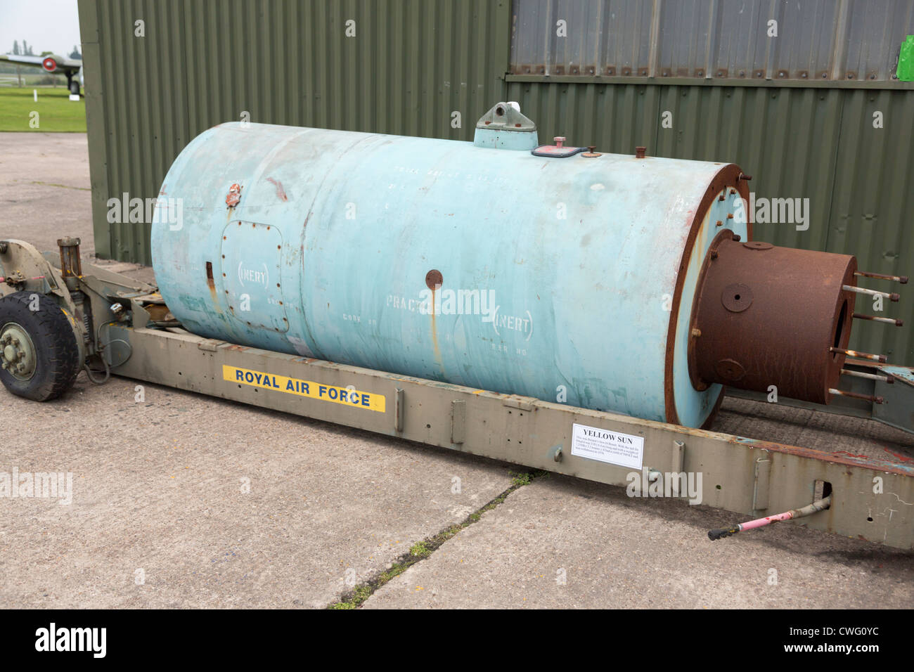 Newark Air Museum, Nottinghamshire, UK. Yellow Sun. Britains first H ...