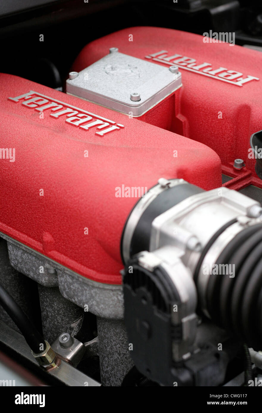 Engine block of a Ferrari Stock Photo - Alamy