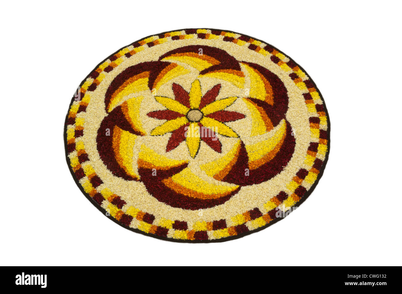 Floral decorations - pookalam, during Onam festival in kerala Stock ...