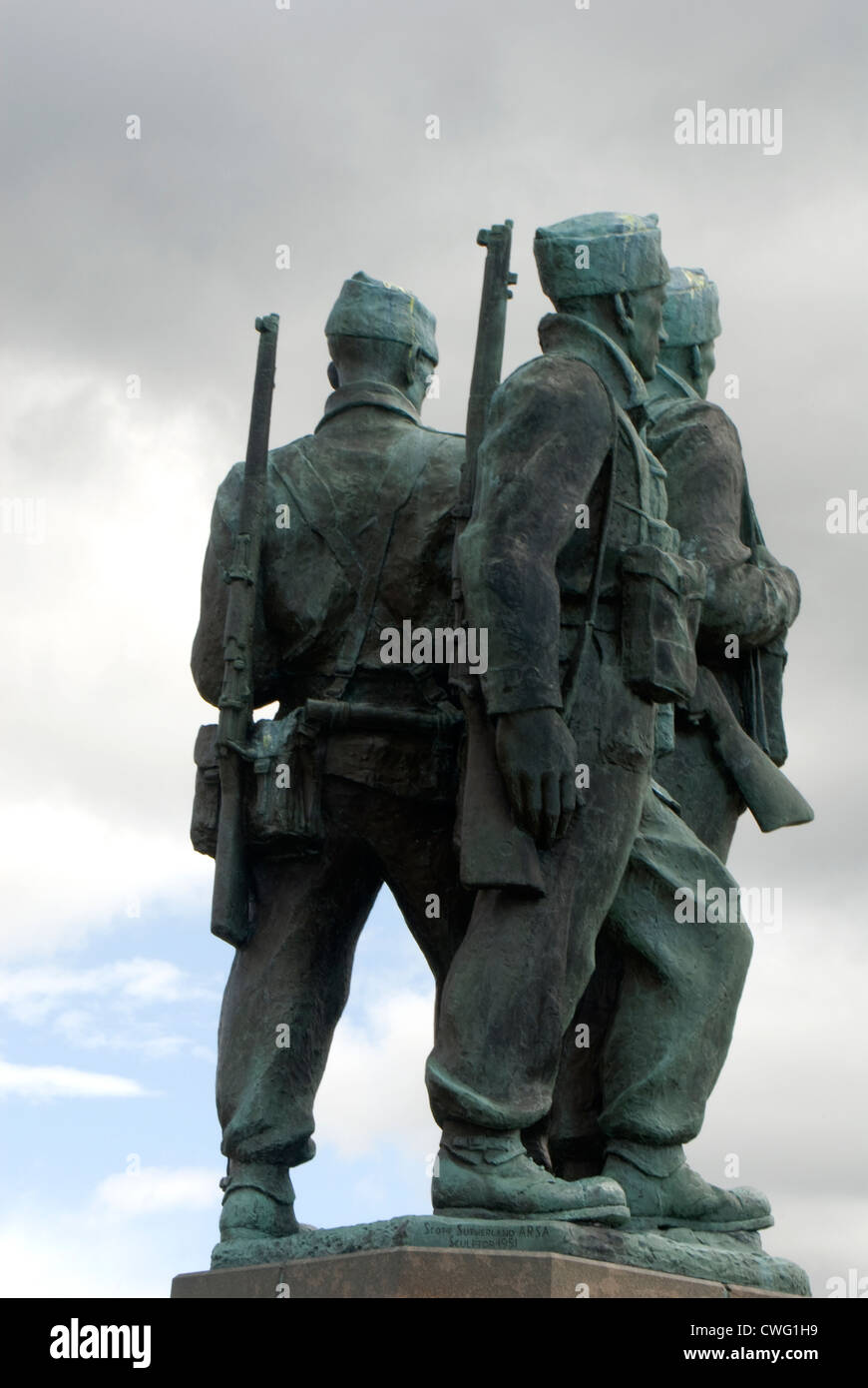 image of the Commando memorial at Spean bridge in Scotland by sculptor ...
