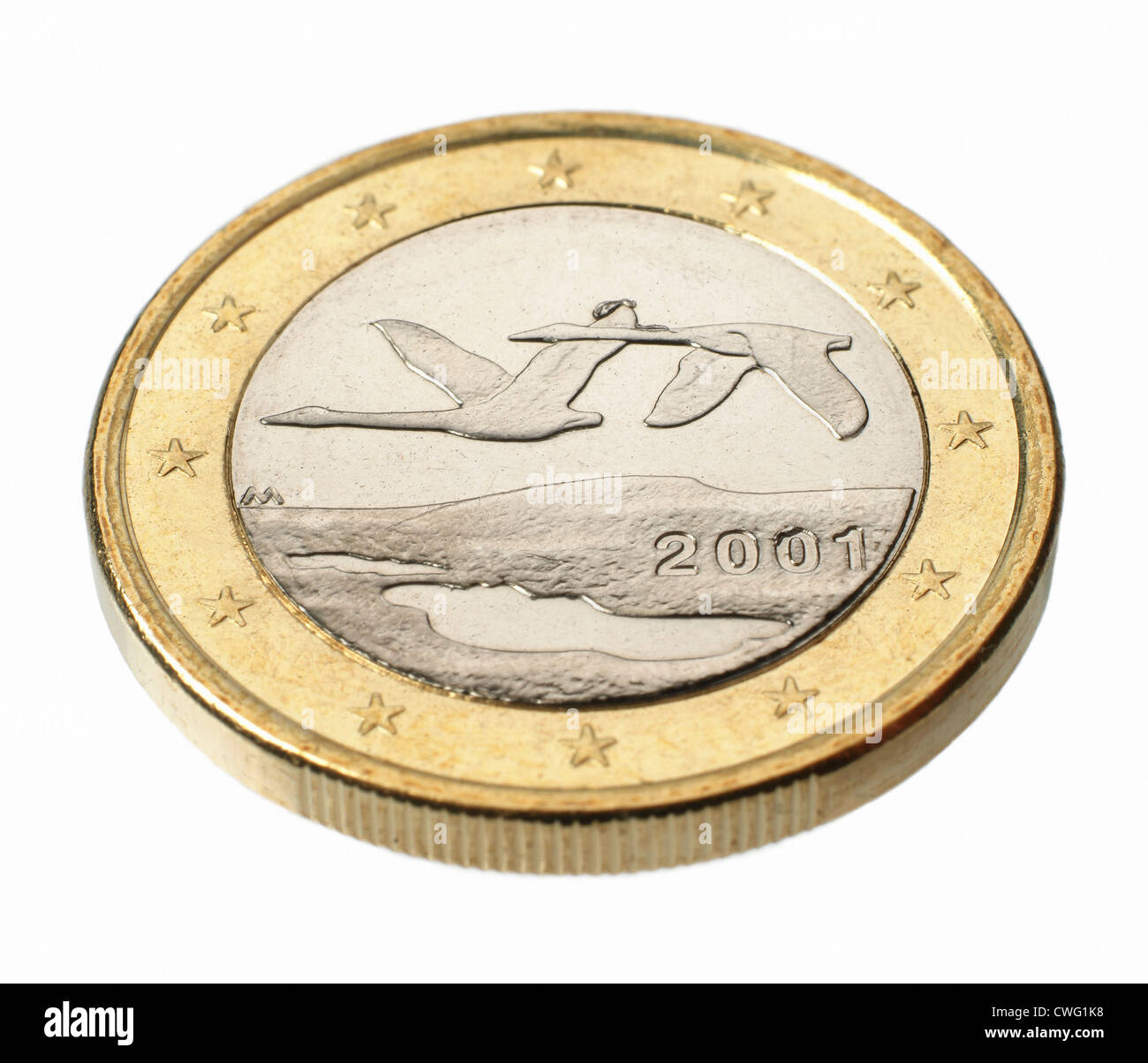 close-up of finish euro coin Stock Photo - Alamy