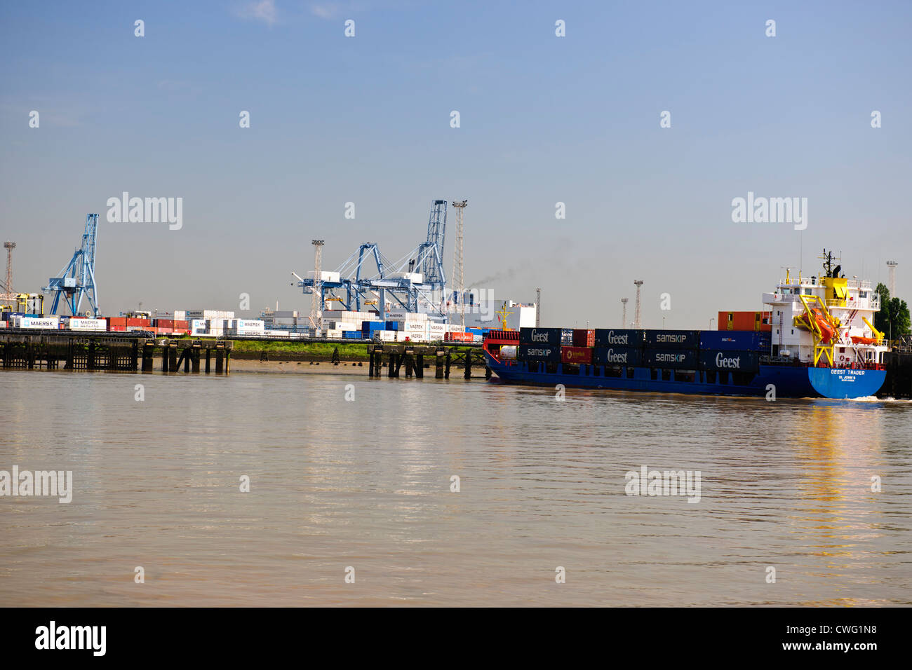 The Port of Tilbury is located on the River Thames at Tilbury in Essex ...