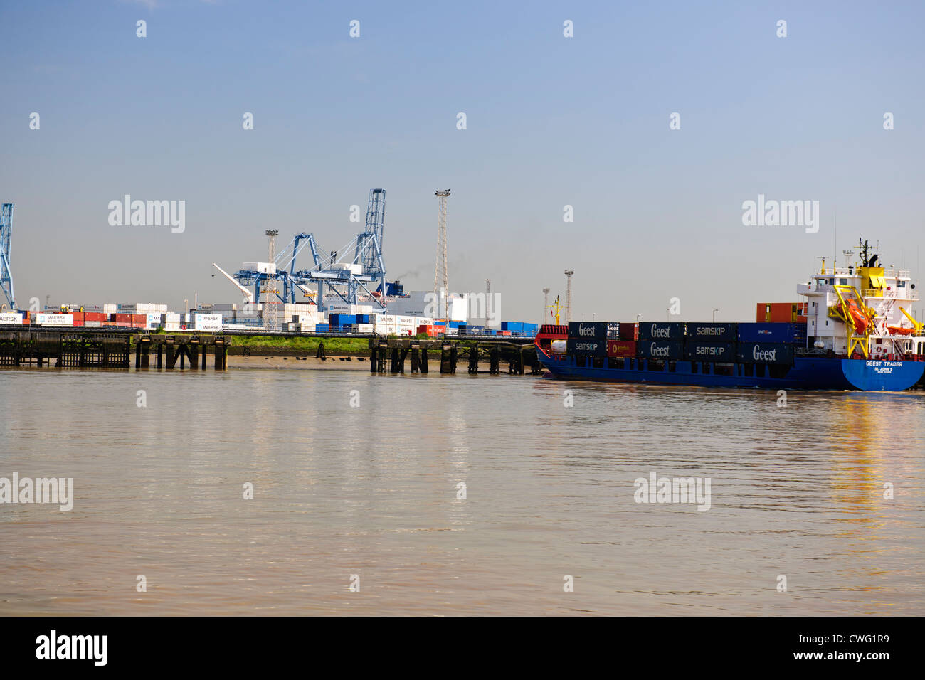 The Port of Tilbury is located on the River Thames at Tilbury in Essex ...