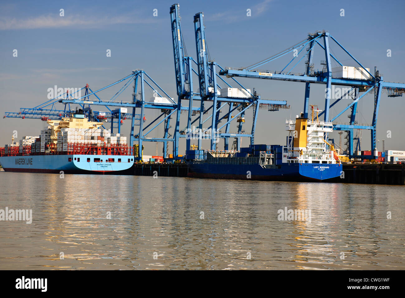 The Port of Tilbury is located on the River Thames at Tilbury in Essex ...