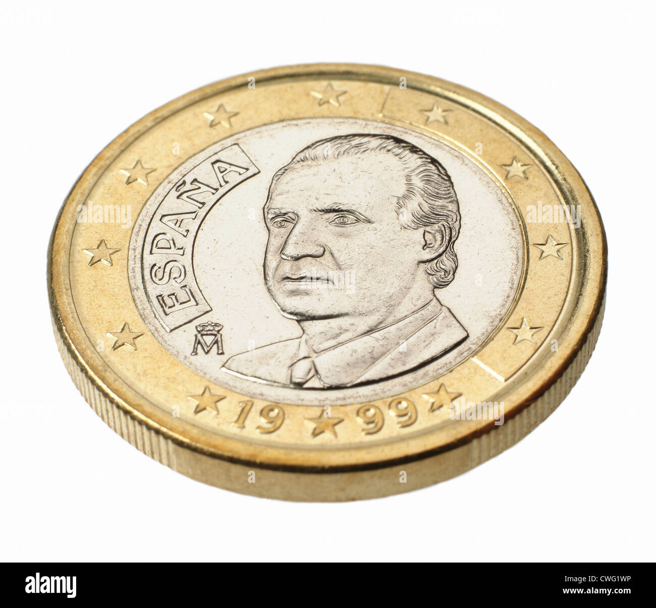 Close-up of spanish euro Stock Photo - Alamy