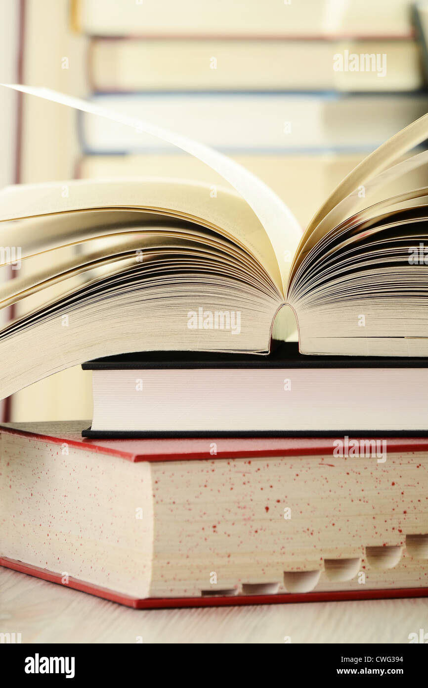 Composition with books on the table Stock Photo - Alamy