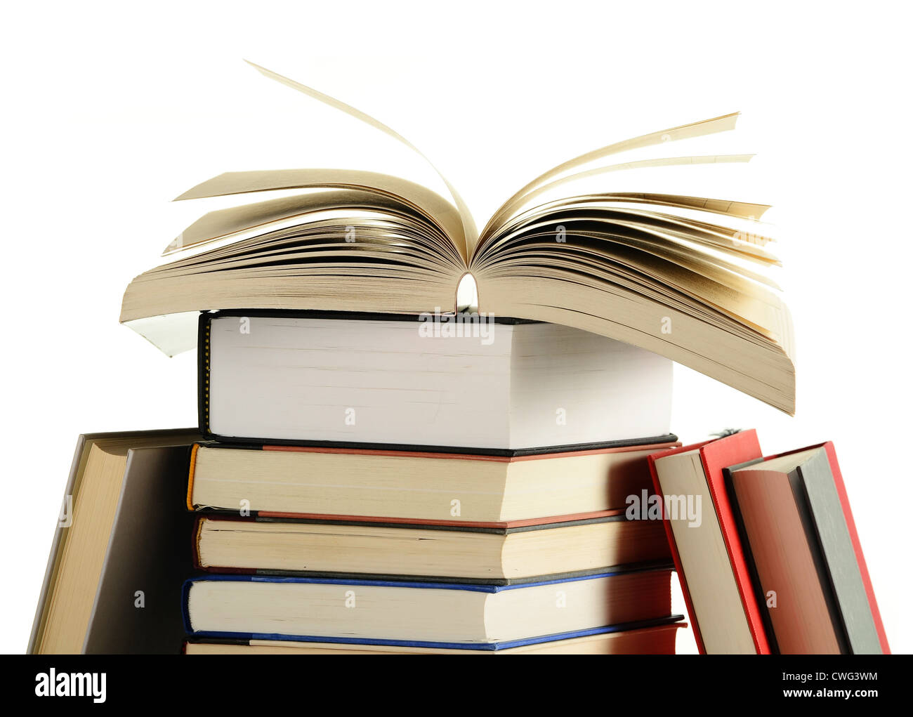 Composition with books on the table Stock Photo - Alamy