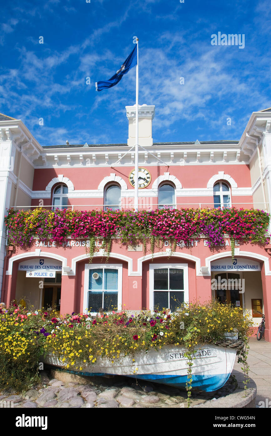 Government building, St Aubin. Jersey, Channel Islands, UK Stock Photo ...