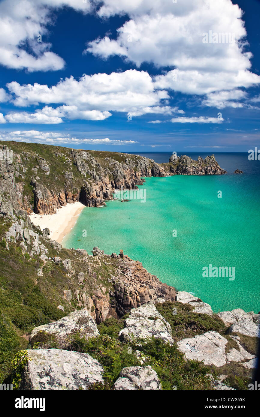 Treen cliffs near porthcurno logan hi-res stock photography and images ...
