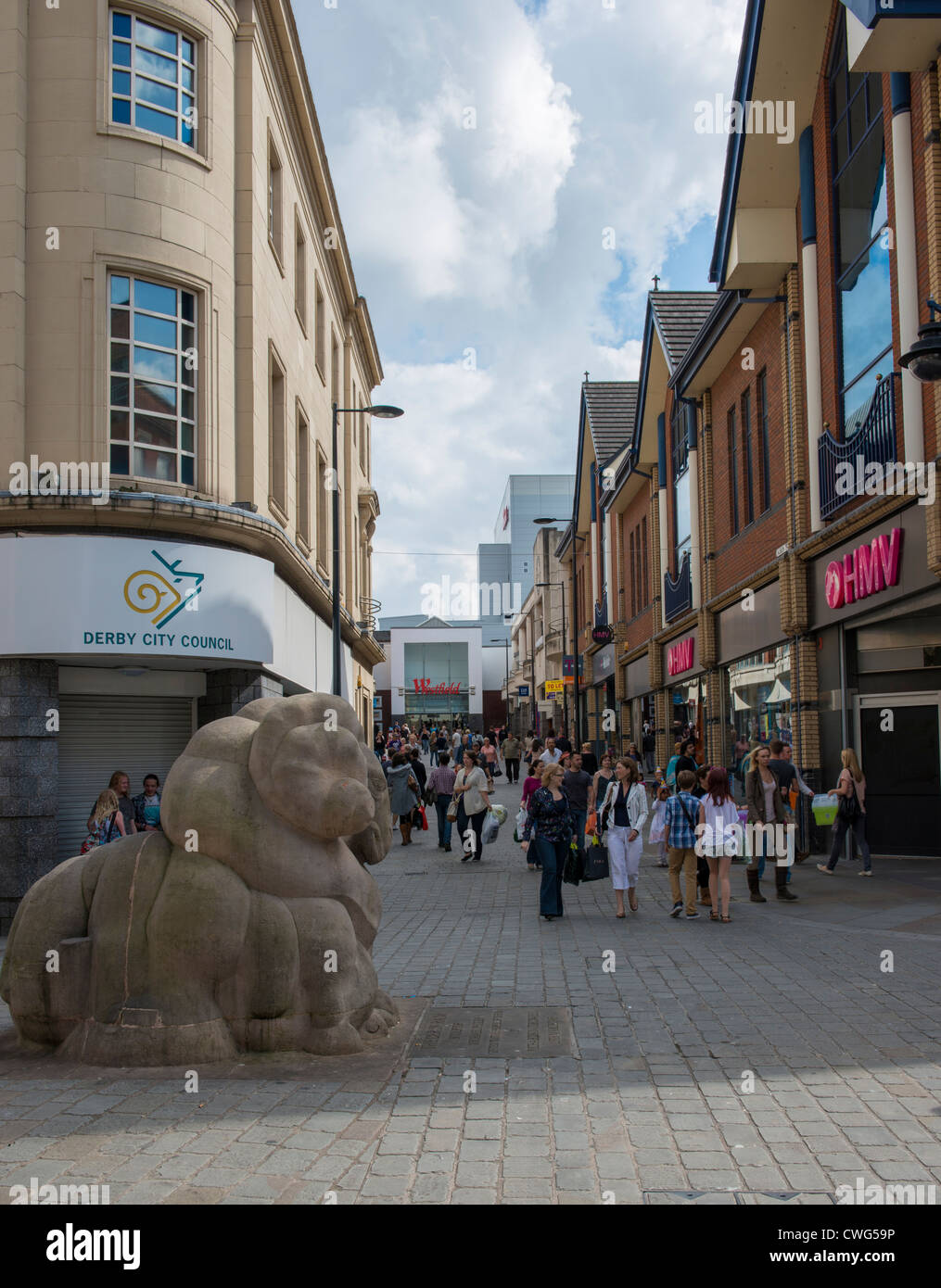 The Derby Ram Sculpture by Michael Pegler on East Street looking ...