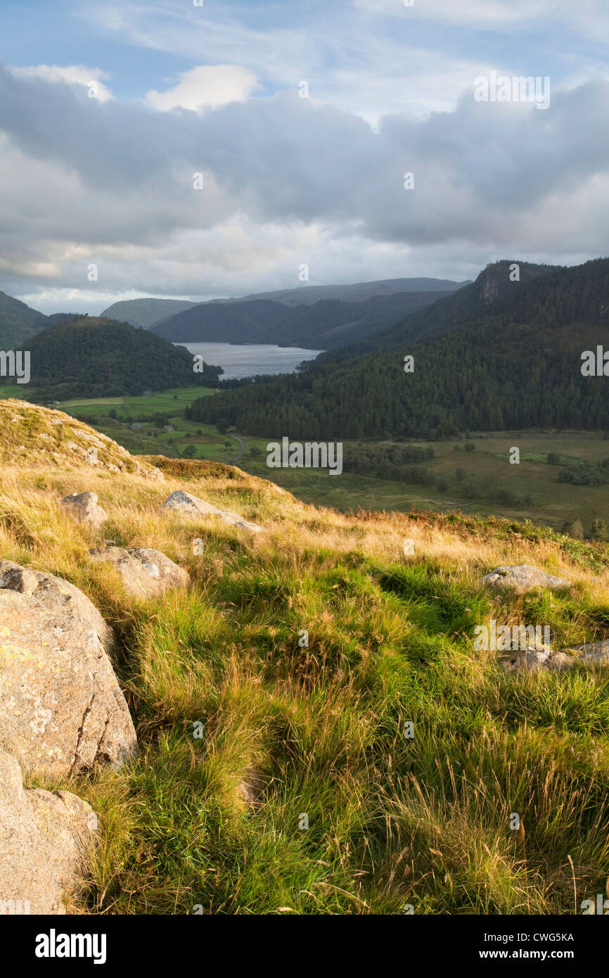 Thirlmere seen from the summit of High Rigg, Lake District, UK Stock ...