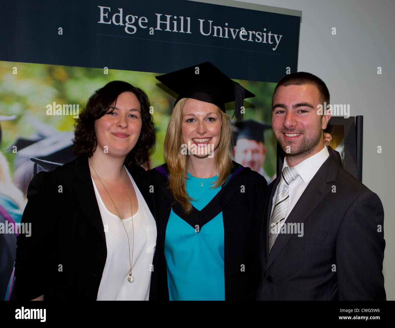 Edge Hill University Ormskirk, proud friends with female graduate on ...