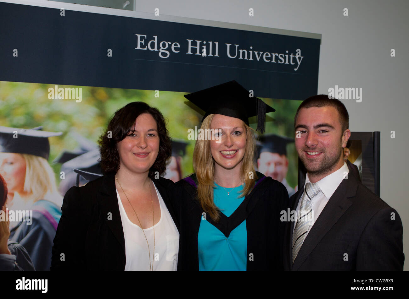 Edge Hill University Ormskirk, proud friends with female graduate on ...