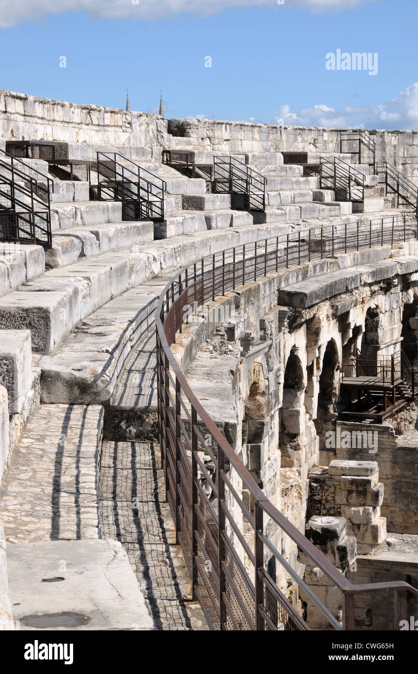 Interior roman amphitheatre arena nimes hi-res stock photography and ...