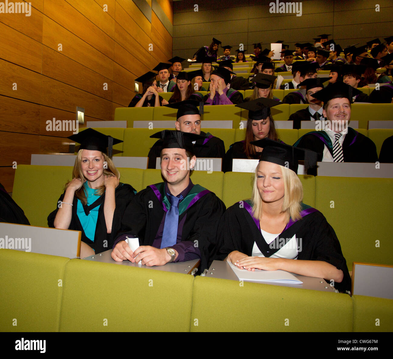 Edge Hill University graduates in the hall during gradation ceremony ...