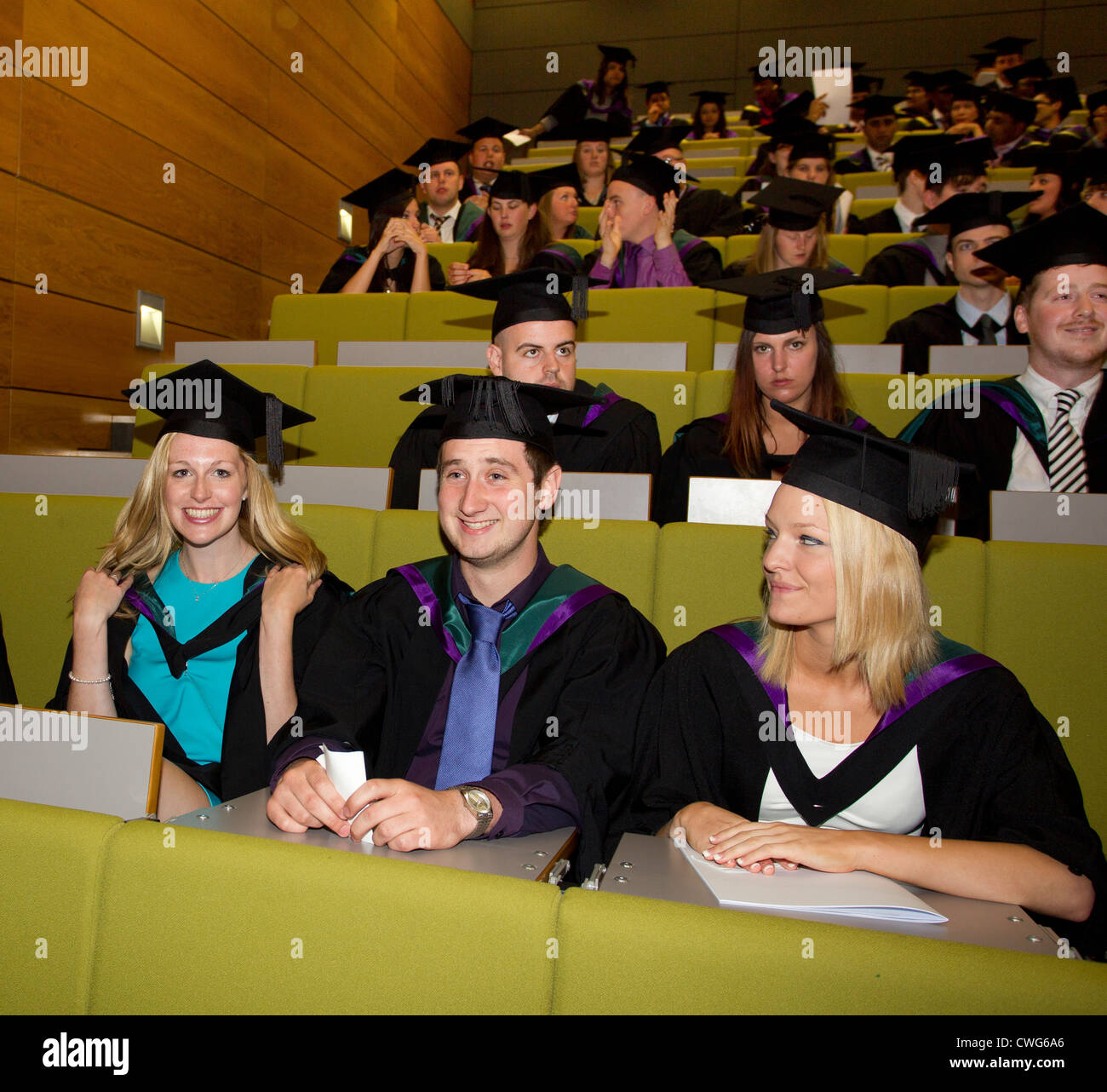 Edge Hill University graduates in the hall during gradation ceremony ...